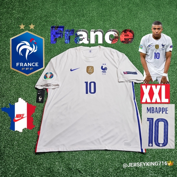 Nike | Shirts | Nike France Fff Kylian Mbappe 2020 Away Jersey Nwt Rare ...